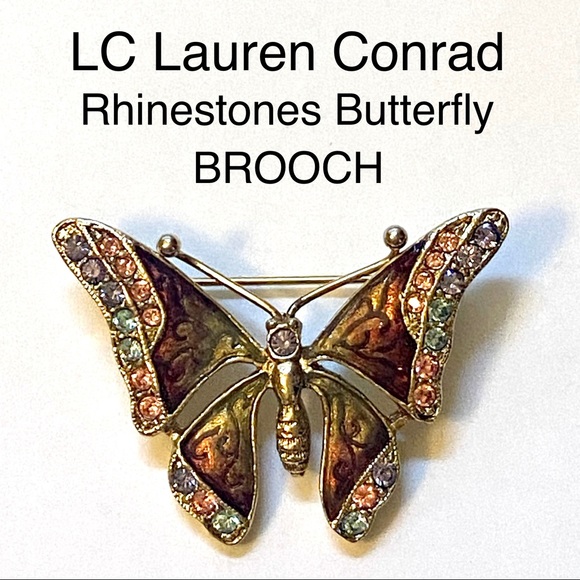 LC Lauren Conrad | Jewelry | Lc Lauren Conrad Butterfly Brooch Enamel ...
